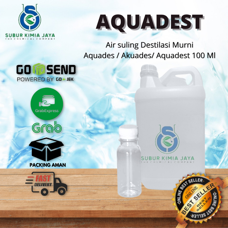 Jual Aquades Aquadest Akuades Air Suling Destilasi Murni 100 ml ...