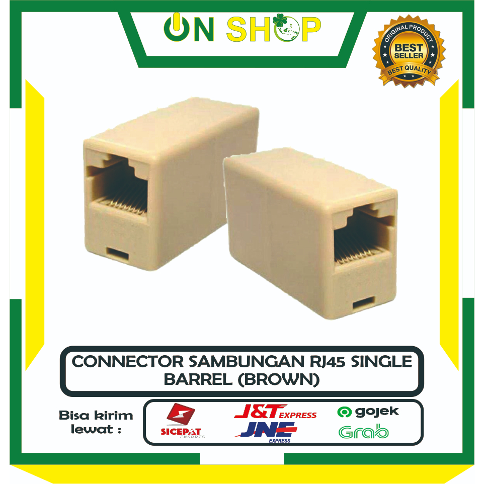 Jual BAREL LAN/ CONNECTOR LAN/ SAMBUNGAN LAN / RJ45 CONNECTOR | Shopee ...