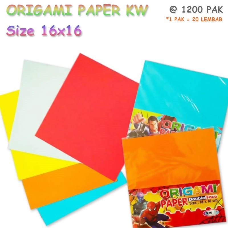 Jual 1 PC ORIGAMI KERTAS / KERTAS LIPAT / ORIGAMI WARNA 2 SISI | Shopee ...