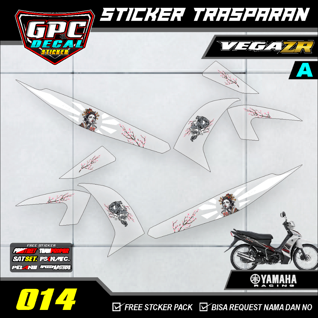 Jual STICKER STRIPING TRANSPARAN VEGA ZR DESAIN SAMURAI KEREN KUALITAS ...