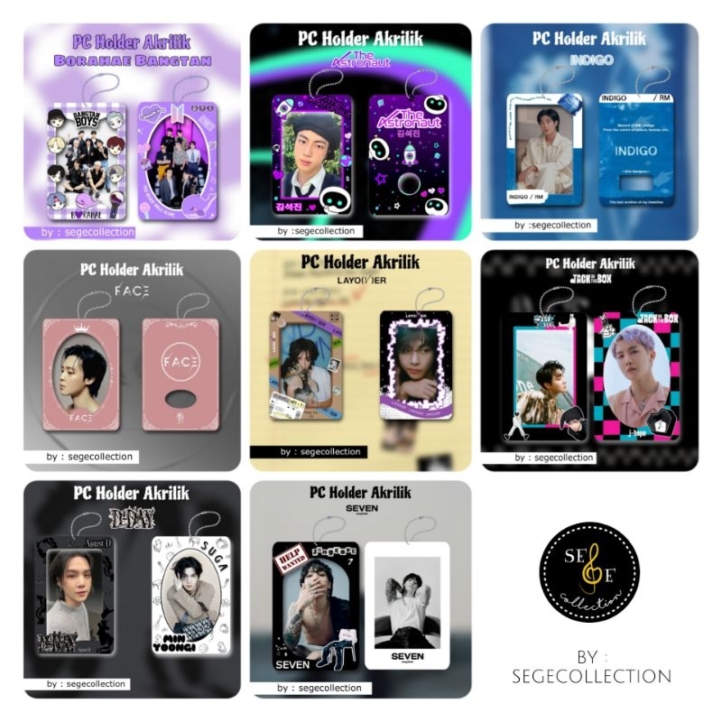 Jual PC holder akrilik BTS Bangtan Namjoon Seokjin Yoongi Jhope Jimin ...