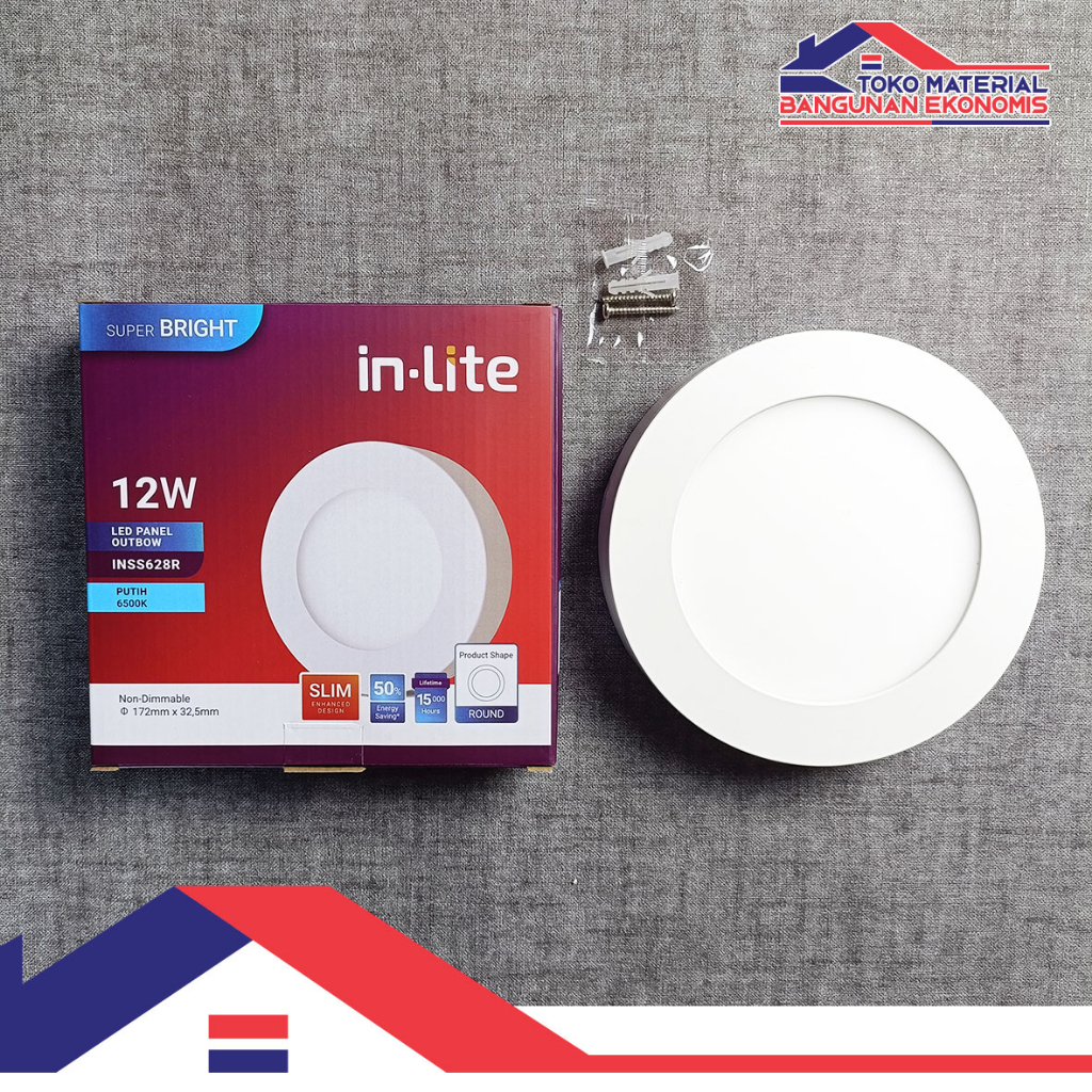 Jual Inlite Lampu Plafon Led Downlight Bulat Outbow Putih 12w ...