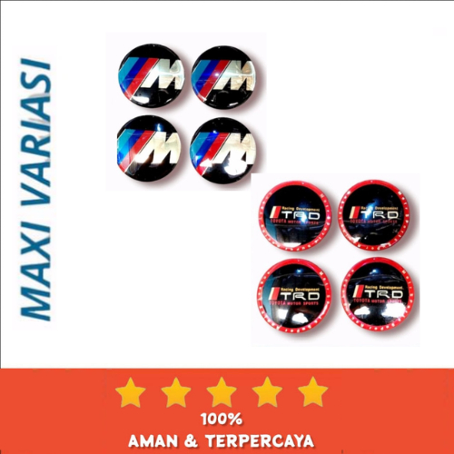 Jual 4 PCS Sticker Tutup Wheel Dop Racing Stiker Emblem Badge Roda ...