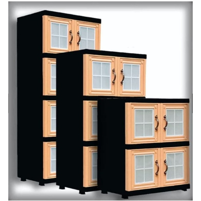Jual MEDIUM BESAR - LEMARI PLASTIK ALESSIA WINDOW ELEGANT MODERN | Shopee Indonesia
