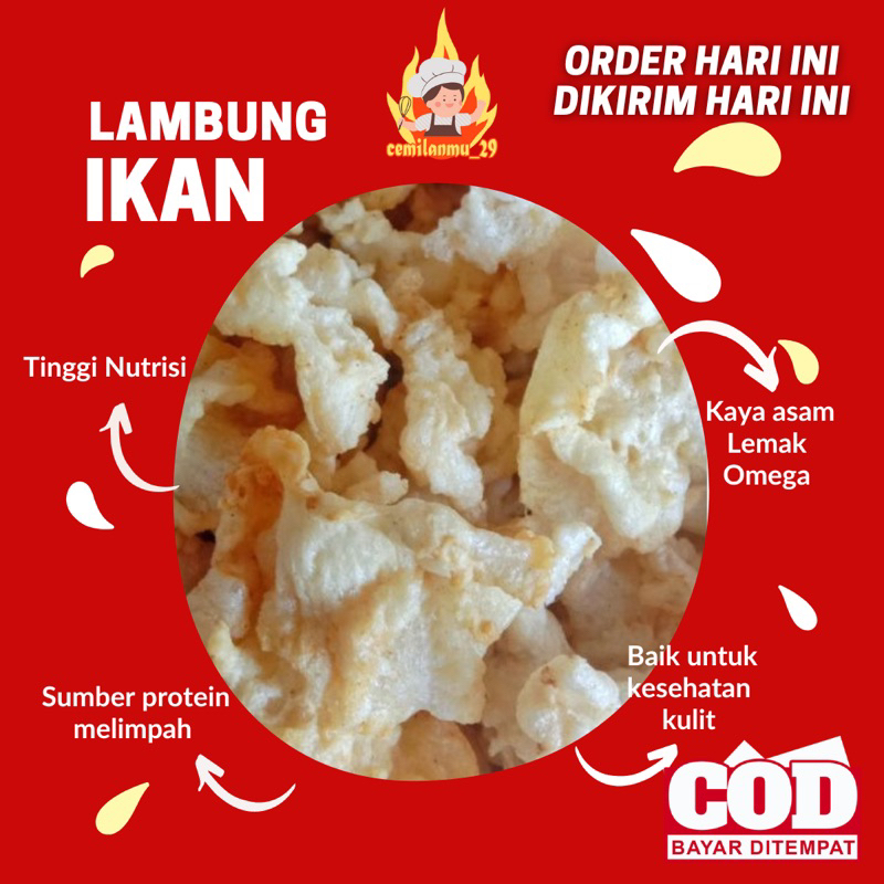 Jual PROMO LAMBUNG IKAN / kerupuk ikan / perut ikan / kerupuk lambung ...