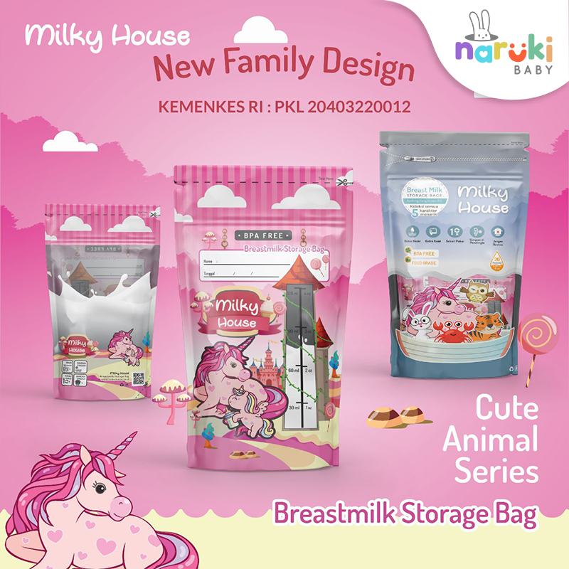 Jual Milky House Kantong Asi Breastmilk Storage 120mL isi 30 pcs KEMENKES RI | Shopee Indonesia