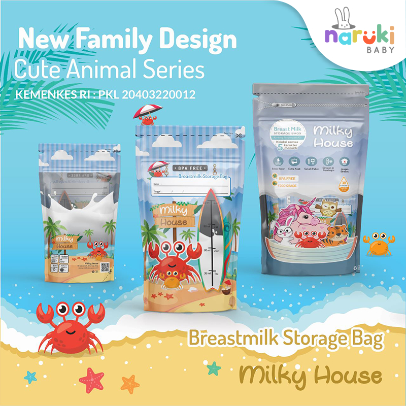 Jual Milky House Kantong Asi Breastmilk Storage 120mL isi 30 pcs KEMENKES RI | Shopee Indonesia