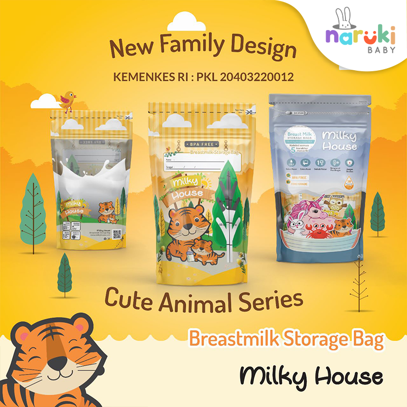 Jual Milky House Kantong Asi Breastmilk Storage 120mL isi 30 pcs KEMENKES RI | Shopee Indonesia