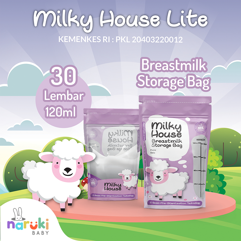 Jual Milky House Kantong Asi Breastmilk Storage 120mL isi 30 pcs KEMENKES RI | Shopee Indonesia
