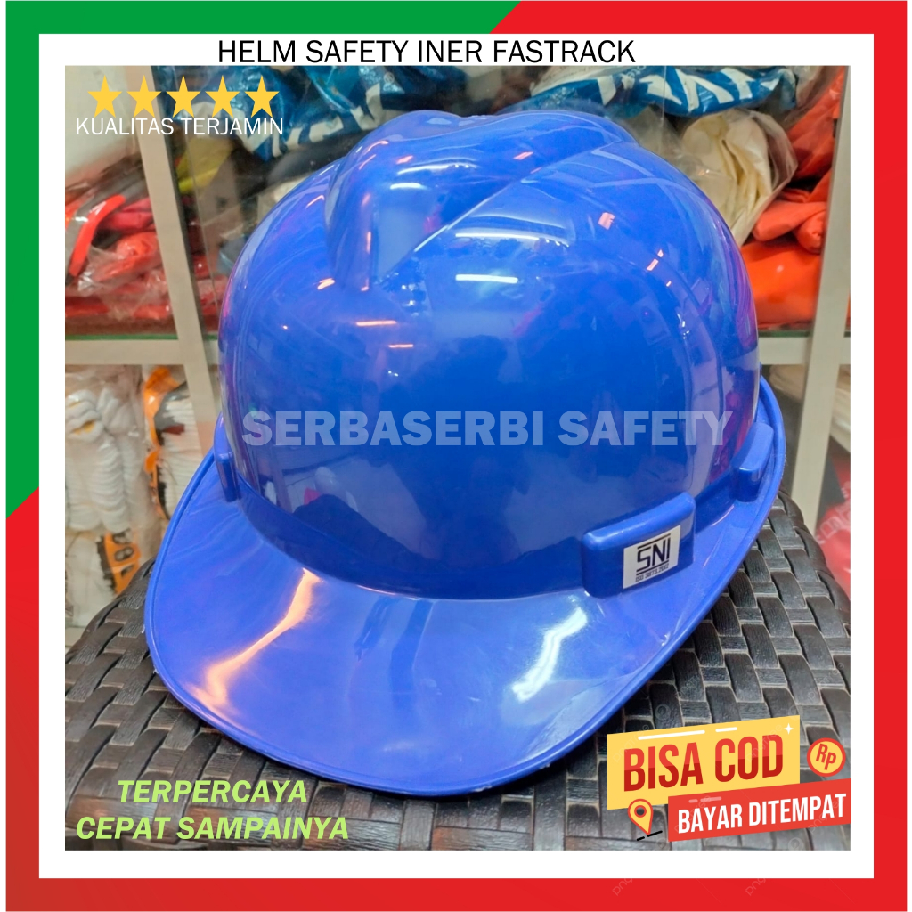 Jual HELM SAFETY FASTRACK BIRU HELM SAFETY HELIOS PEKERJA PROYEK SNI ...