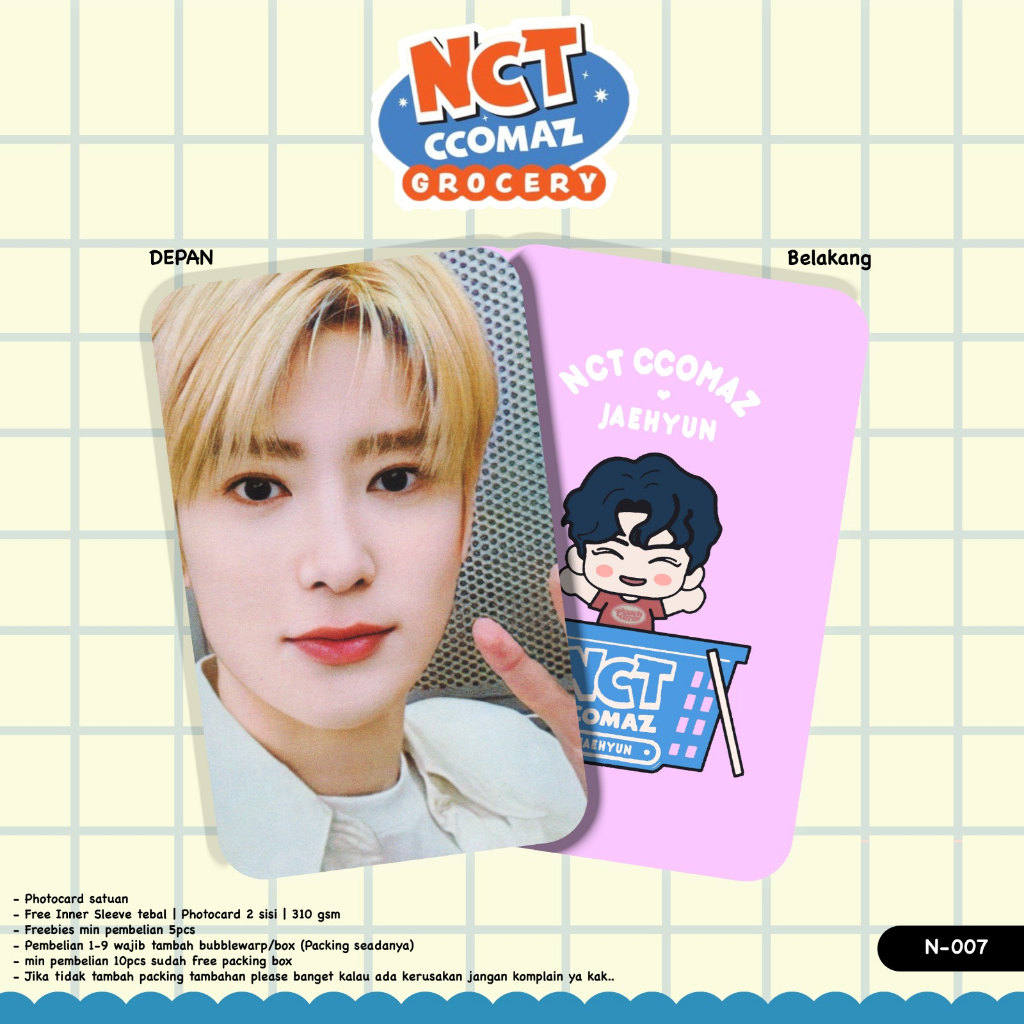 Jual PHOTOCARD NCT CCOMAZ GROCERY CUTE GLOSSY DEPAN BELAKANG TANPA ...