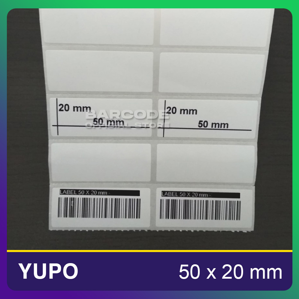Jual Kertas Label Yupo 50mm x 20mm Stiker 2 Line Isi 5000Pcs | Shopee ...