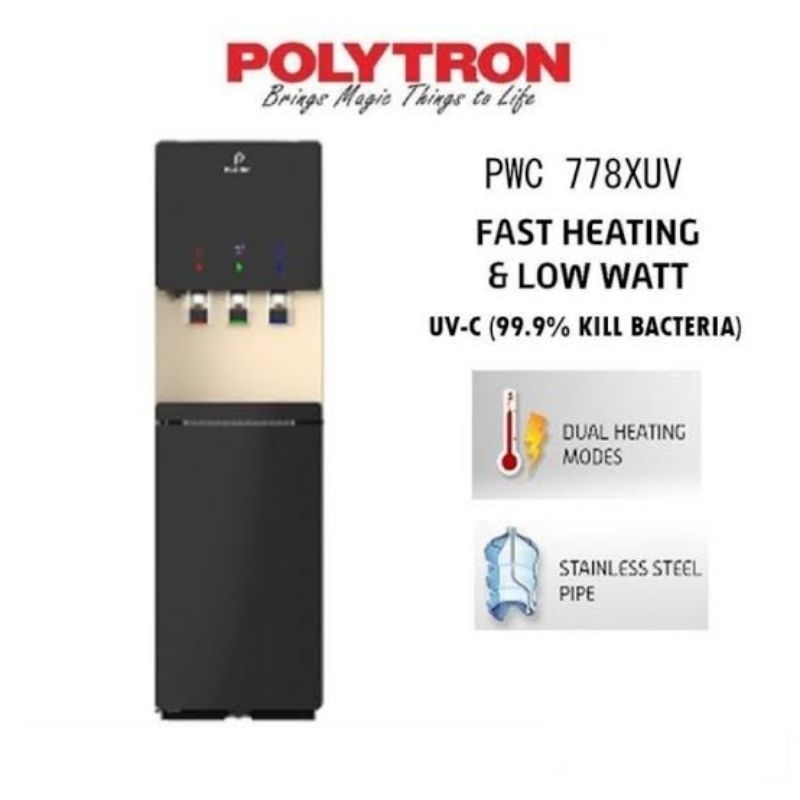 Jual DISPENSER GALON BAWAH POLYTRON ULTRA VIOLET PWC 778 PWC778 ...