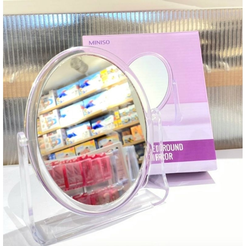 Jual MINISO DOUBLE SIDED ROUND TABLE MIRROR / CERMIN DUA SISI / BOLAK ...