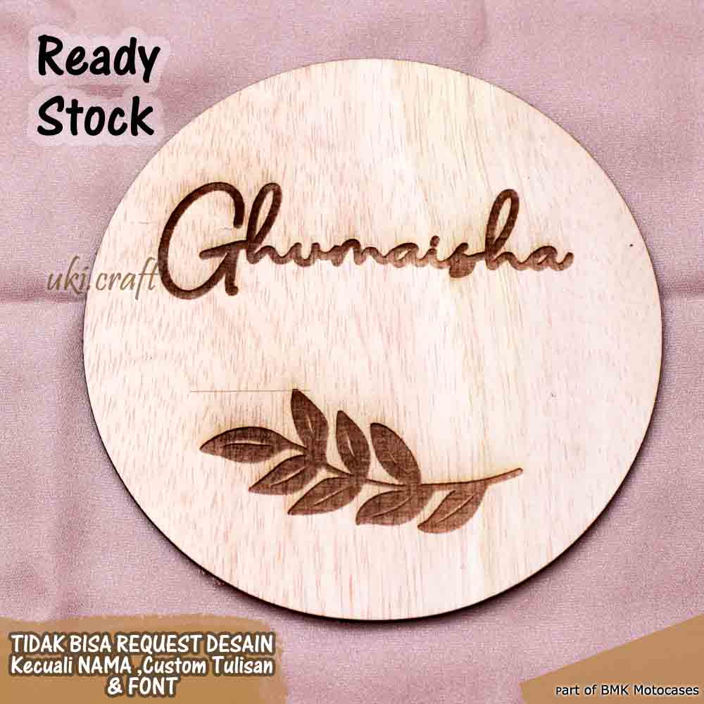 Jual Properti Foto Kayu Papan Nama Bayi / Letter Board Kekinian Daun ...