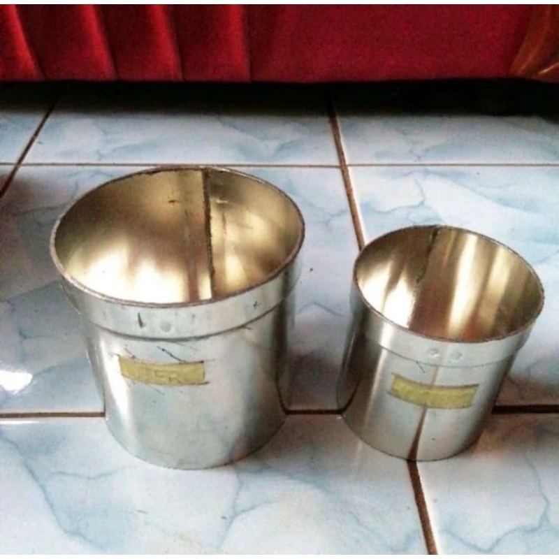 Jual Literan Beras / Takeran Beras 1 liter dan 0,5 liter ( satu set ...