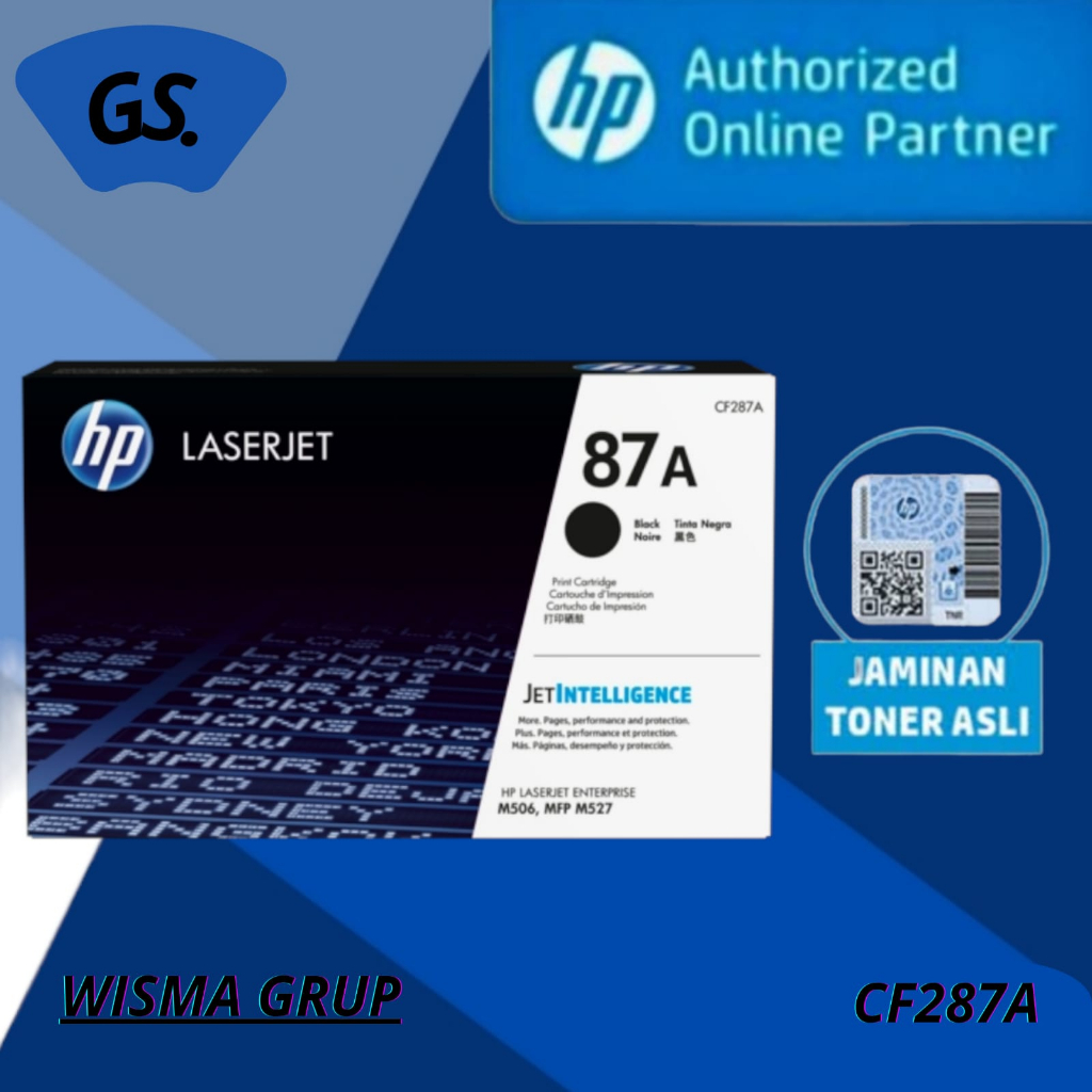 Jual Toner hp laserjet 87A black original ( CF287A ) | Shopee Indonesia
