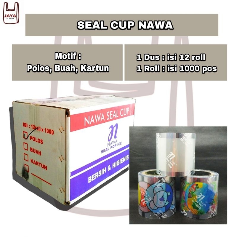 Jual Seal Cup Nawa 1000 Cup, Tersedia Polos, Buah, Motif & Kartun | Shopee Indonesia