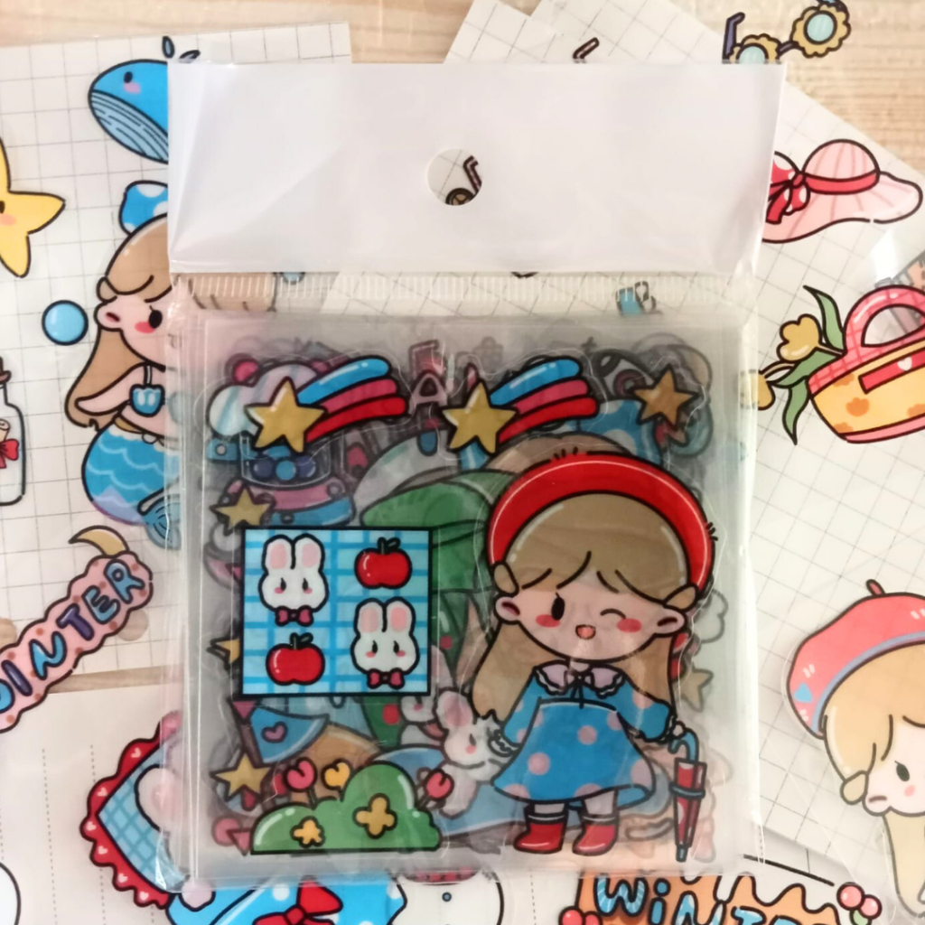 Jual Stiker 2D Tempel Lucu 1 Pak Isi 25 Lembar Anti Air Planner ...