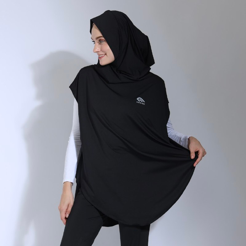 Jual MANIAK Hijab Rompi Sport Outer Hoodie Wanita Jilbab Olahraga Jumbo ...
