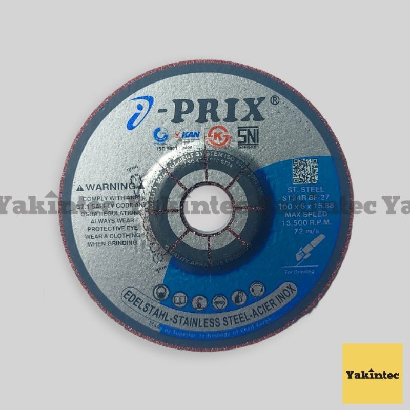 Jual Batu Gerinda Poles 4" Inch ( 100x6x15.88 ) Stainless Steel IPRIX ...