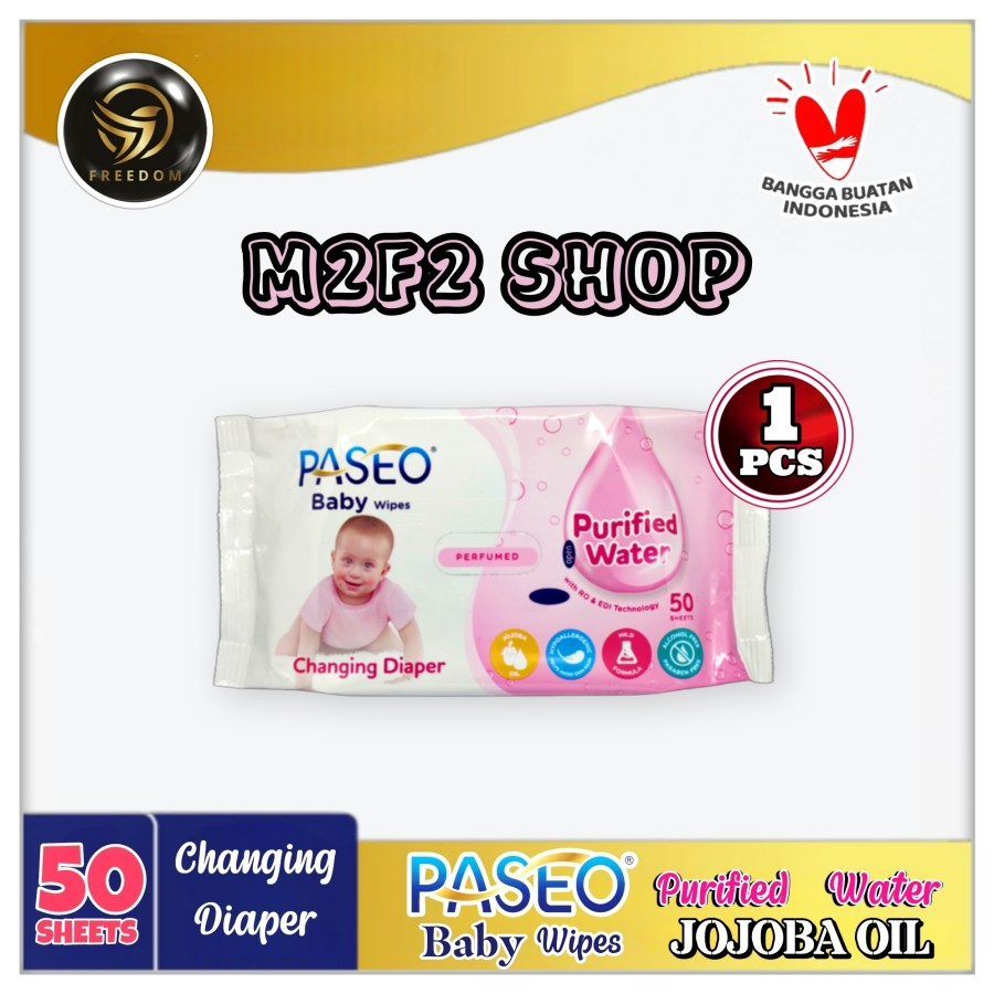 Jual Paseo Baby Wipes With Jojoba Oil Perfumed | Tisu Basah Bayi - 50 ...