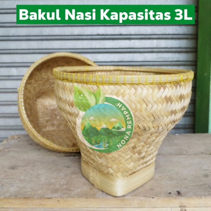 Jual Bakul Nasi Wakul Bambu Boboko Diameter 30cm | Shopee Indonesia