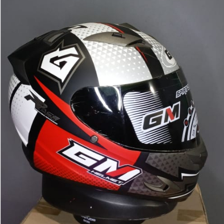 Jual HELM GM RACE PRO FLASS BLACK RED DOFF FULL FACE | Shopee Indonesia