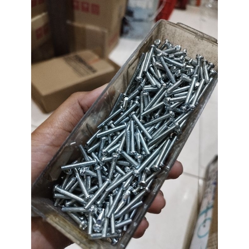 Jual BAUT 3MM 3 X 20MM + MUR 3MM (100 set) | Shopee Indonesia