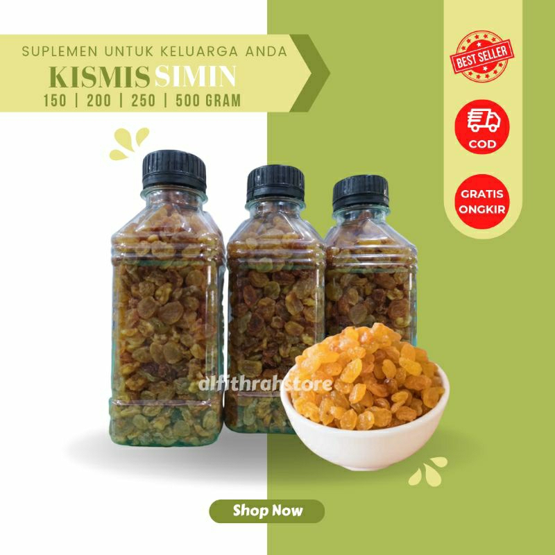Jual KISMIS SIMIN MUTIARA 150 200 250 500 GRAM KISMIS ARAB KISMIS ...