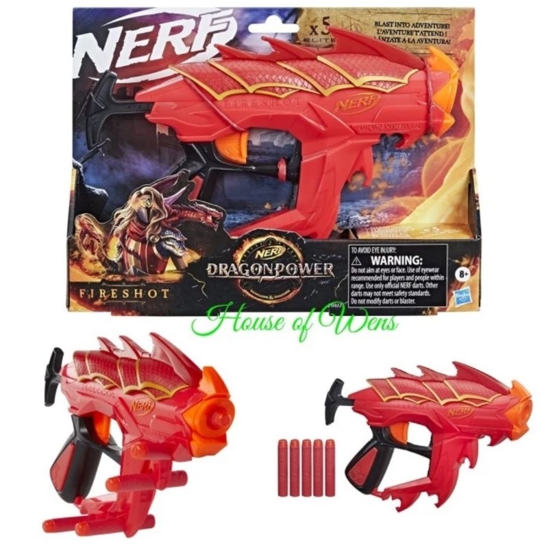 Jual NERF DragonPower Fireshot Dart Blaster Hasbro-Original | Shopee ...