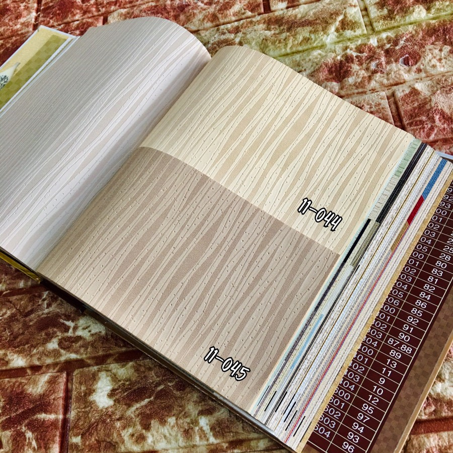 Jual WALLPAPER DINDING POLOS TEKSTUR SALUR GRADASI CREAM COKLAT HIJAU ...