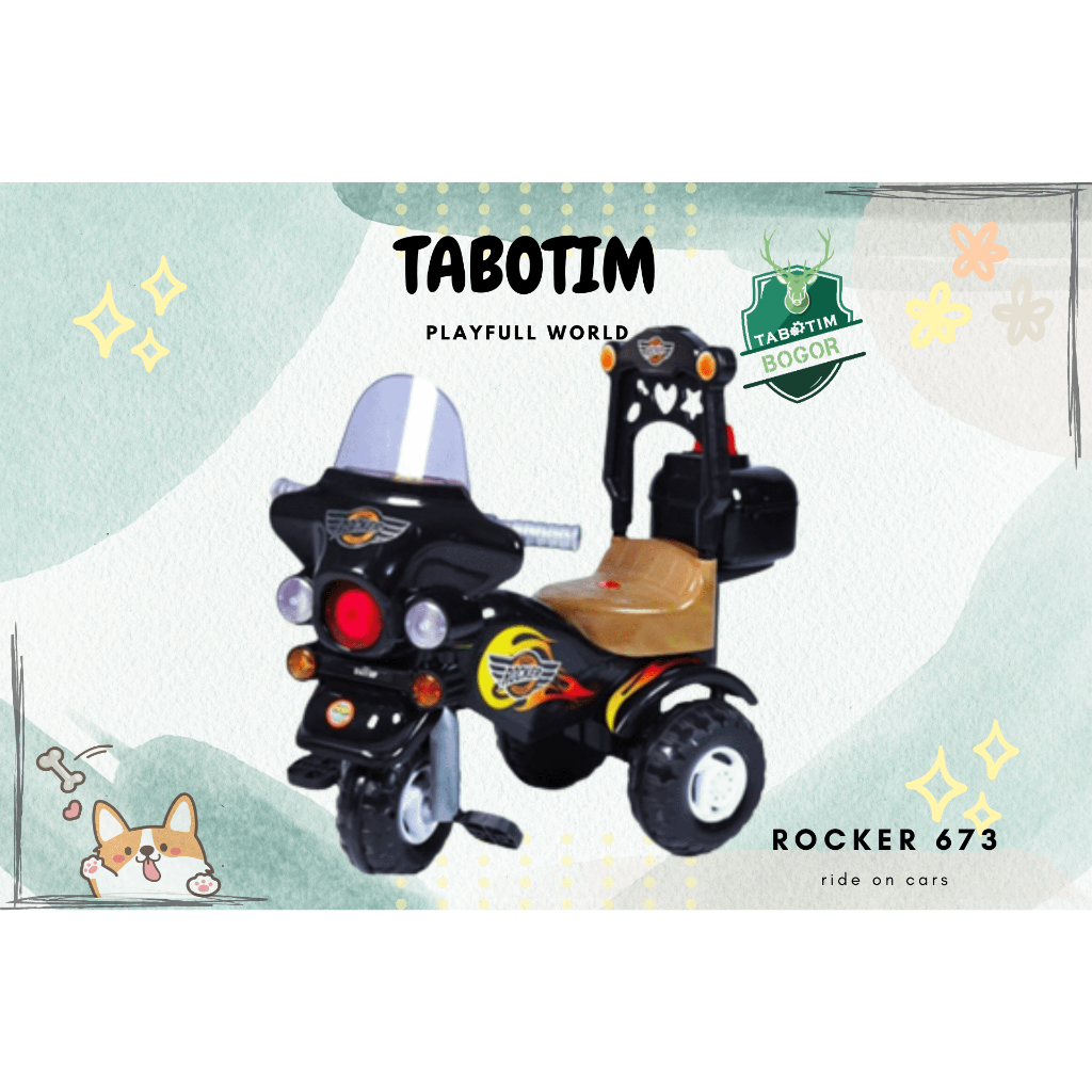Jual motor mainan rocker keren maenan sepeda roda tiga dorong murah ...