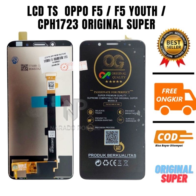 Jual LCD TOUCHSCREEN / LAYAR OPPO F5 / F5 YOUTH / CPH1723 COMPLETE ORIGINAL SUPER | Shopee Indonesia