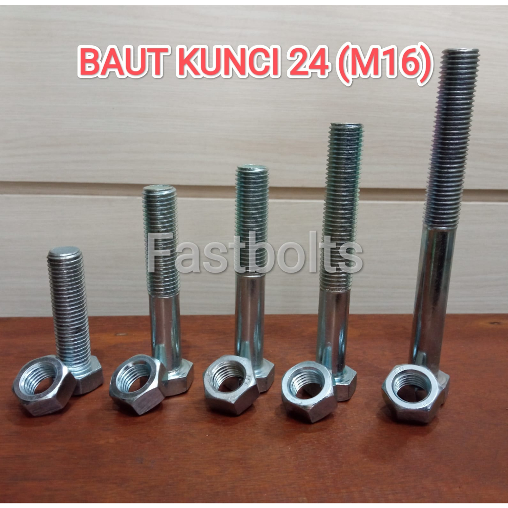 Jual BAUT DAN MUR KUNCI 24 panjang 12cm (M16x120) | Shopee Indonesia