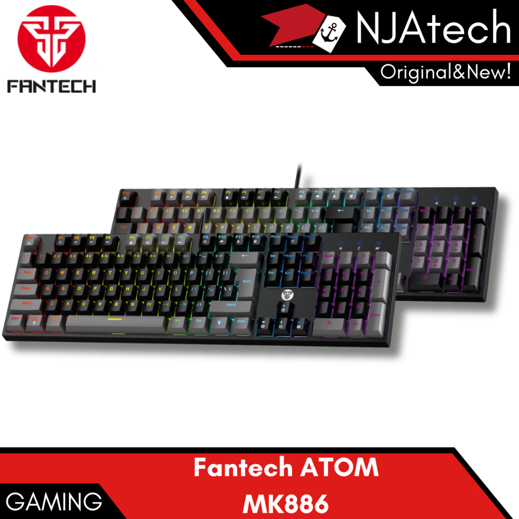 Jual Keyboard Gaming Fantech ATOM MK886 RGB Fullsize Gaming Mechanical ...