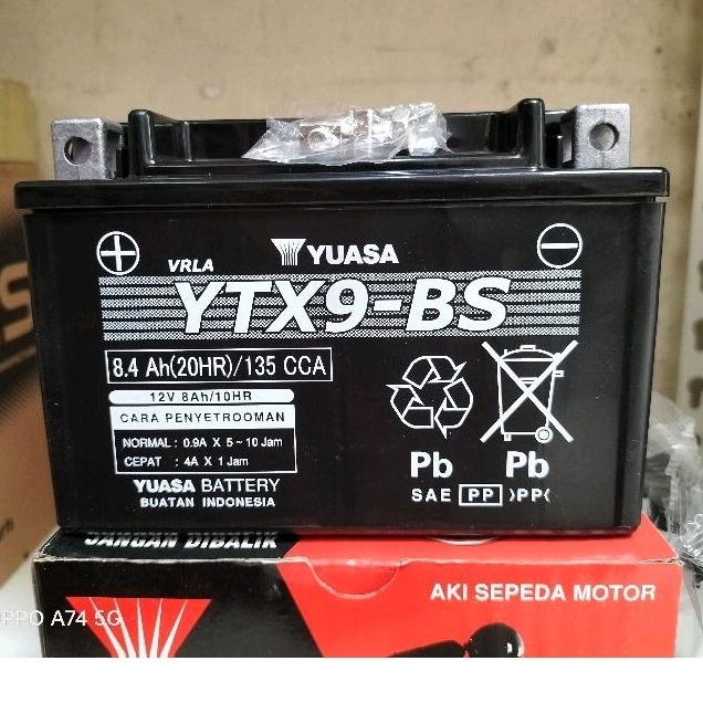 Jual AKI MOTOR YUASA YTX9-BS MOTOR KAWASAKI NINJA 250FI, BAJAJ PULSAR 200NS, KTM DUKE 200 ...