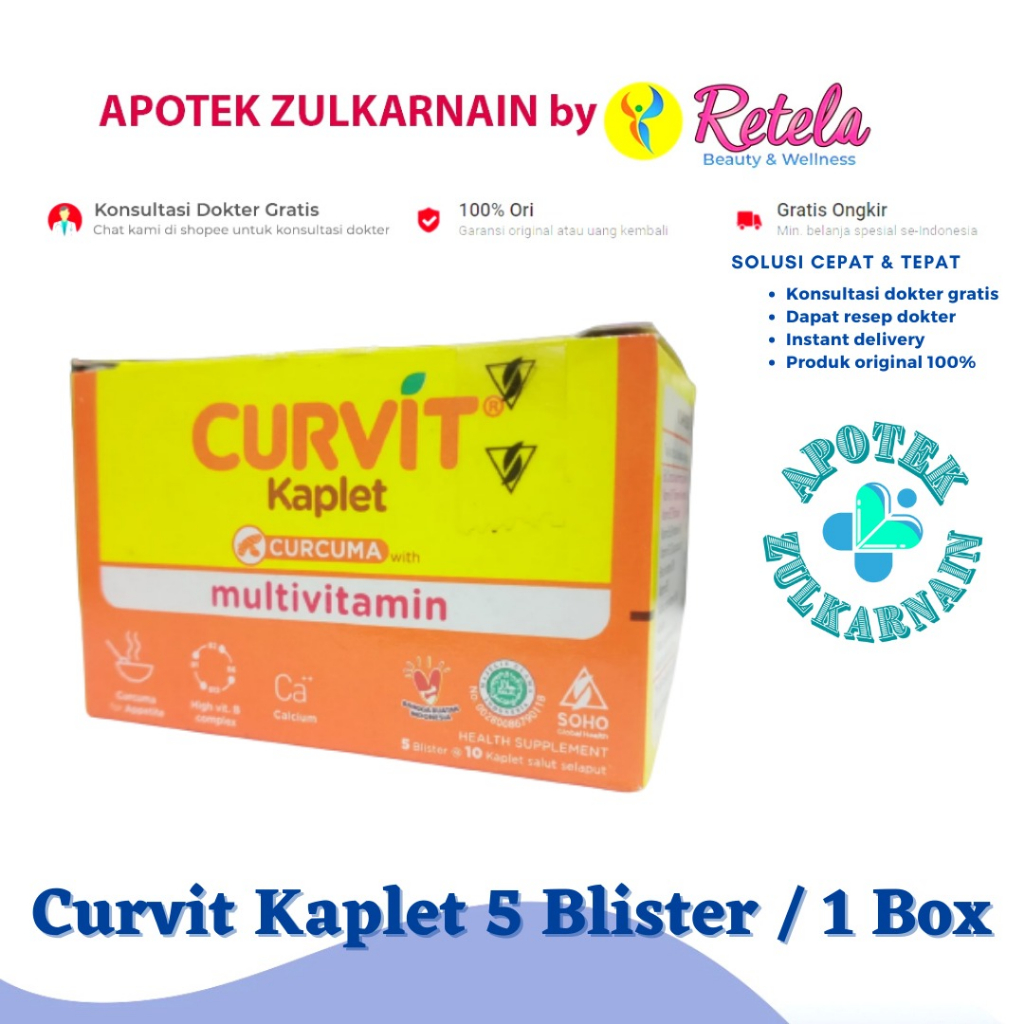 Jual Curvit Kaplet 5 Blister / 1 Box | Shopee Indonesia
