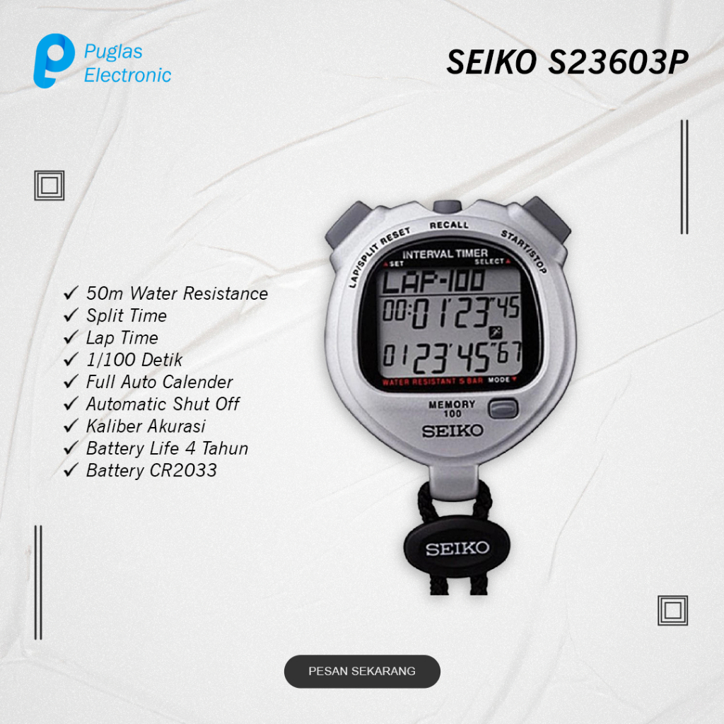 Jual Stopwatch Seiko S23603P Alat Timer Pengukur Waktu Stop Watch Seiko ...