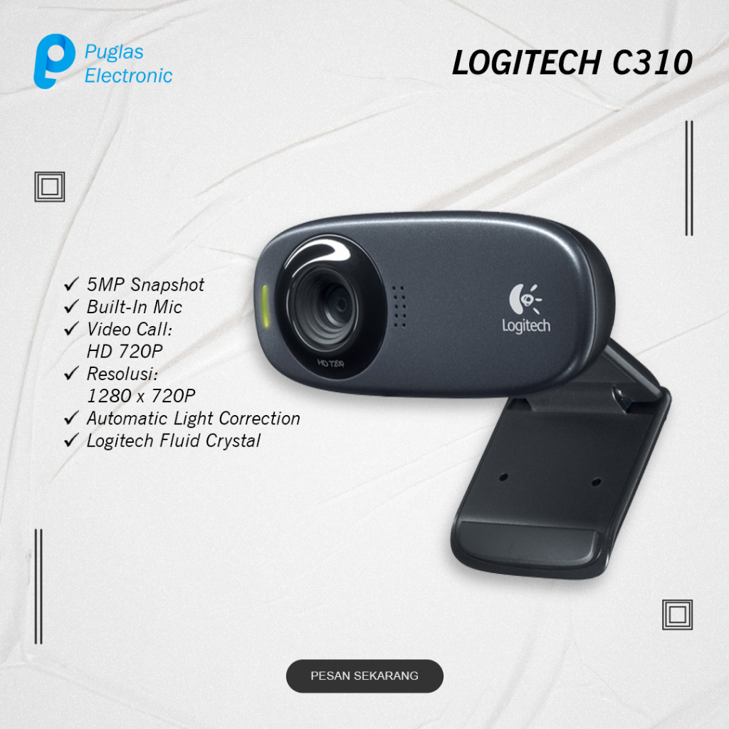 Jual Webcam Logitech C310 HD 5MP 720P - Web Cam Laptop Notebook PC ...