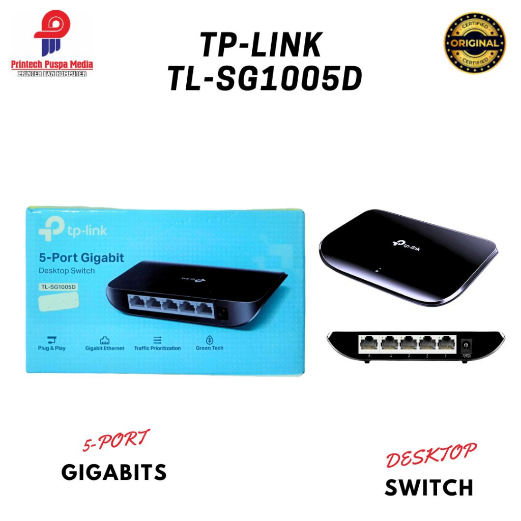 Jual TP-Link TL-SG1005D TP-Link 5-port Gigabit Desktop Switch SG1005D ...