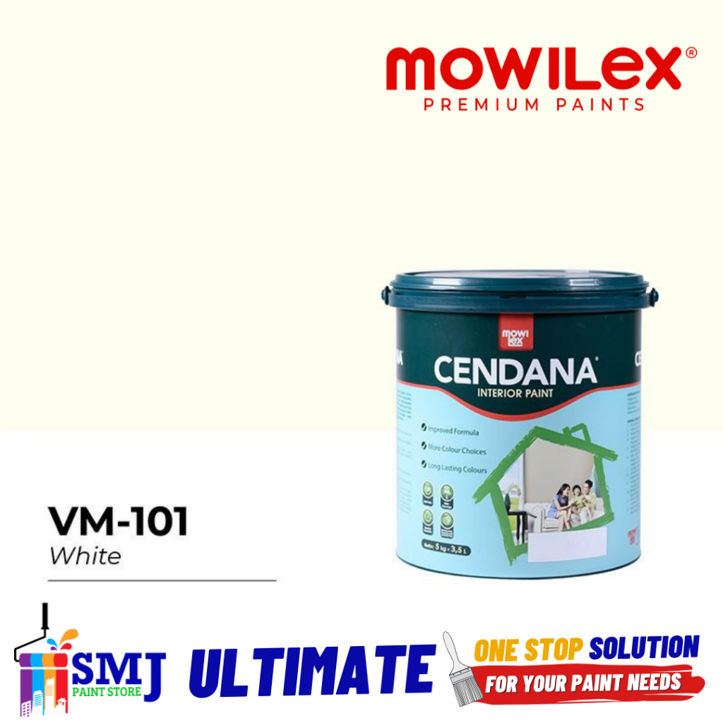 Jual Cat Tembok Interior MOWILEX CENDANA 101 Putih 5kg | Shopee Indonesia