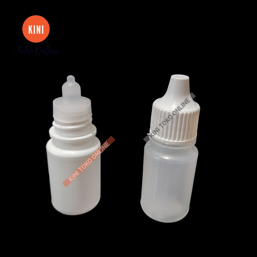 Jual botol tetes mata 10 ml POLOS NON SEGEL plastik putih natural 10ml ...