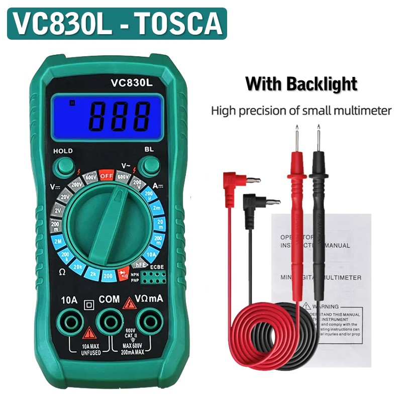 Jual YGRETTE - Digital Multimeter Voltage Tester LCD Backlit 1999 ...