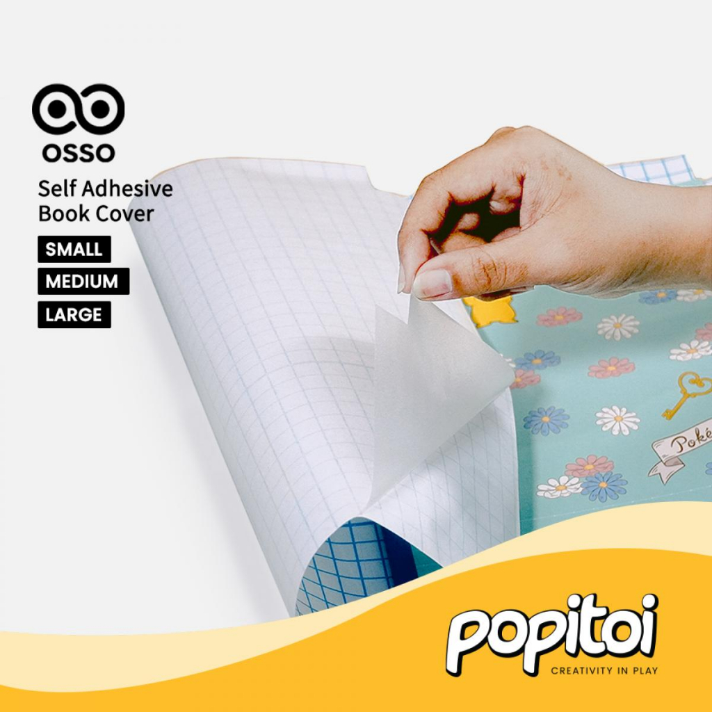 Jual OSSO Self Adhesive Book Cover (10 pcs) Sticker Sampul Buku Tempel ...