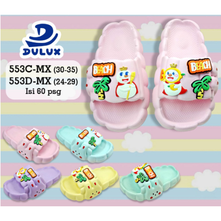Jual Sandal Slop Bermerek Dulux Motif Mixue Korean anak Style Dulux ...