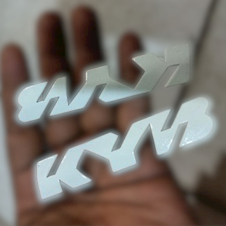 Jual Emblem Logo KYB LED Warna Putih (Bercahaya Dalam Gelap) Sticker ...