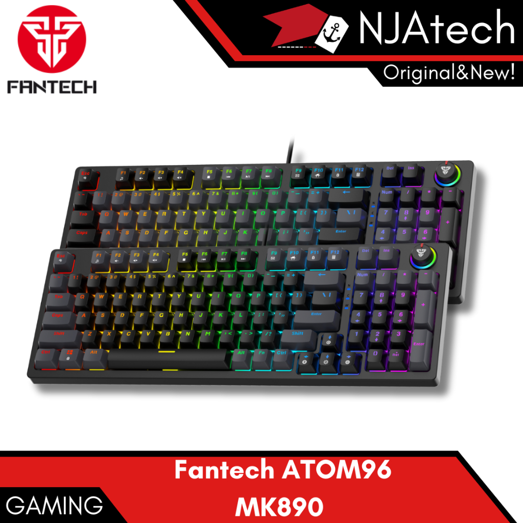 Jual Keyboard Gaming Fantech ATOM96 MK890 RGB Keyboard Mechanical Gaming 96 Keys | Shopee Indonesia