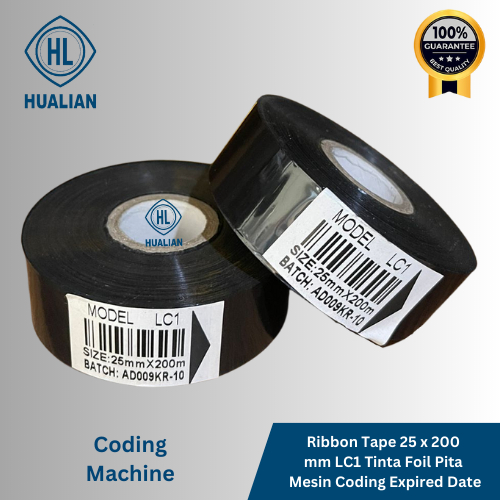 Jual Ribbon Tape 25 x 200 mm LC1 Tinta Foil Pita Coding Expired Date (5 ...