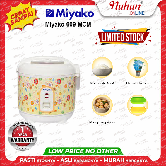 Jual [CIANJUR] Rice Cooker Miyako MCM-609 Magic Com Original ...